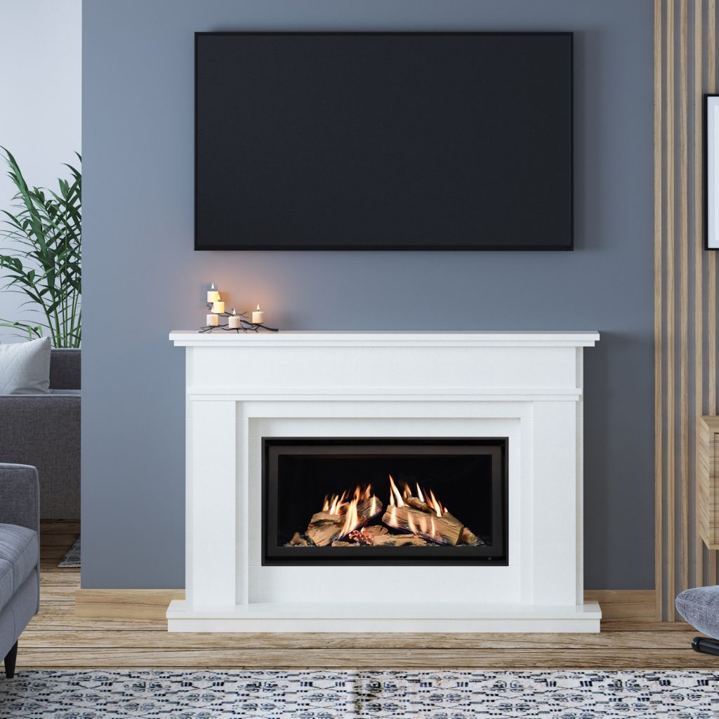 Elgin And Hall Harlow 800CF Micro Marble Gas Fireplace - Homecare ...