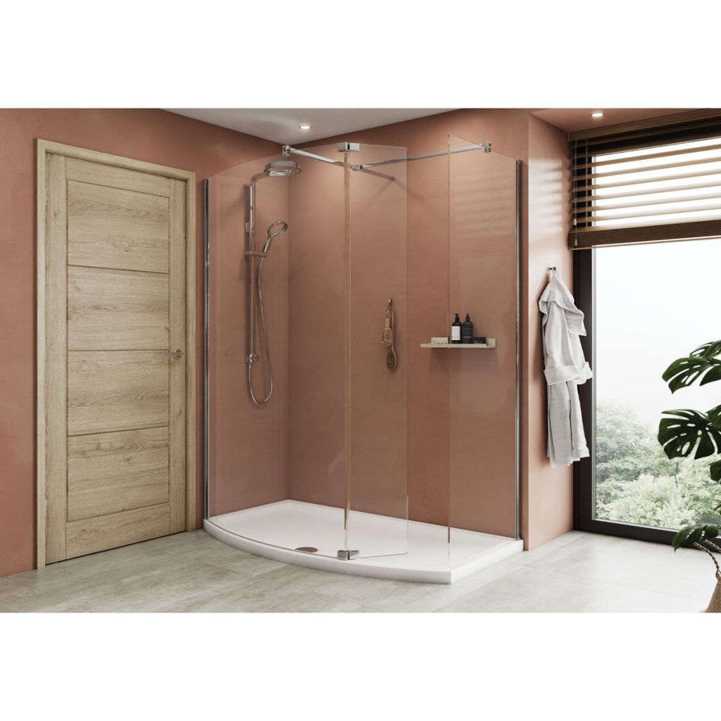 Kudos Ultimate8 Curved Panel Walk-in Shower Enclosure - Homecare ...